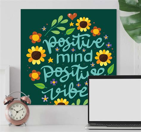 Blommor Och Motiverande Motivationsduk Tenstickers