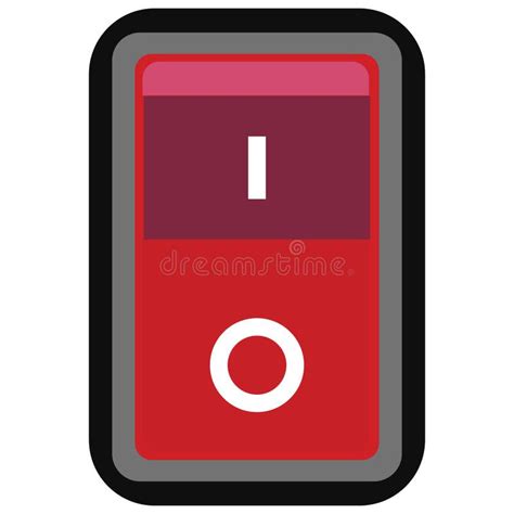 Icône De Commutateur électrique De Pc Rouge Logo Disjoncteur Signe