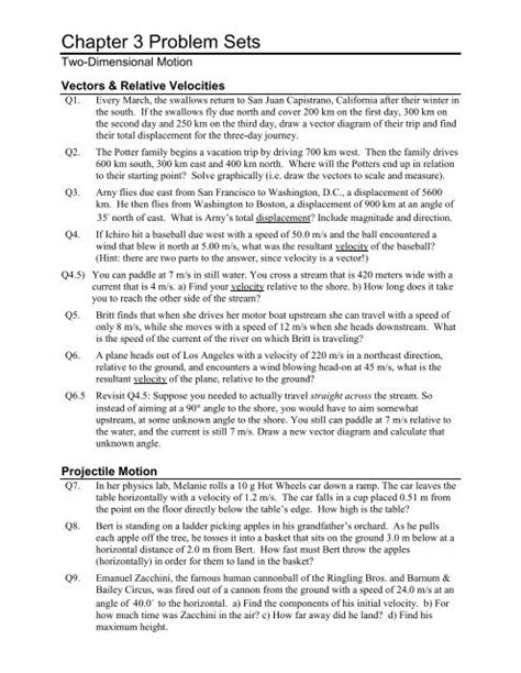 Chapter 3 Problem Sets