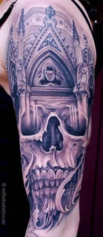 Skull Half Sleeve Tattoo By Johan Finne Tattoonow