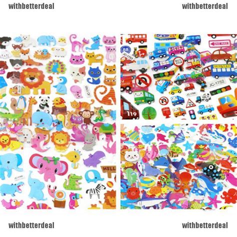สติกเกอร์ ลายการ์ตูน สําหรับตกแต่งสมุดภาพ 5 แผ่น Withbetterdeal Th