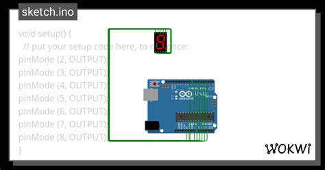 Seven Segmen Wokwi Esp32 Stm32 Arduino Simulator