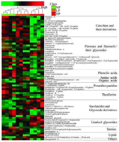 A Hierarchical Clustering Heatmap Of Differential Metabolites Of Beauty