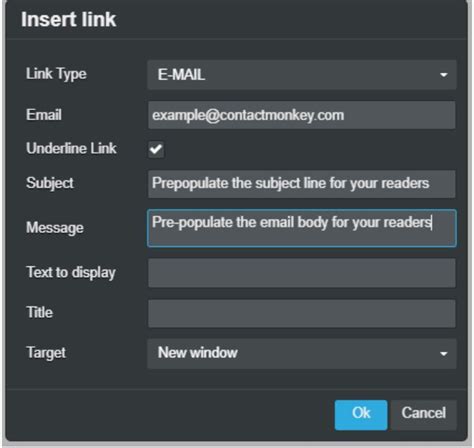 Link Types In Your Text Box ContactMonkey Help Center