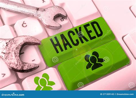 Conceptual Display Hacked Conceptual Photo Gain Unauthorized Access To Data In System Or