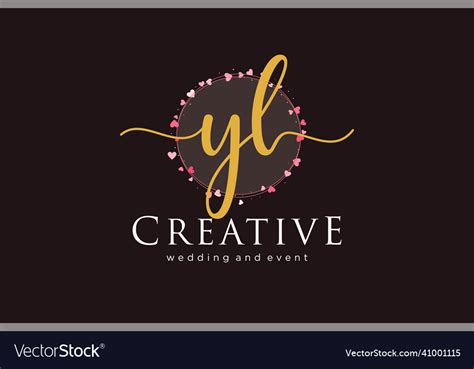 Initial Yl Feminine Logo Usable Royalty Free Vector Image