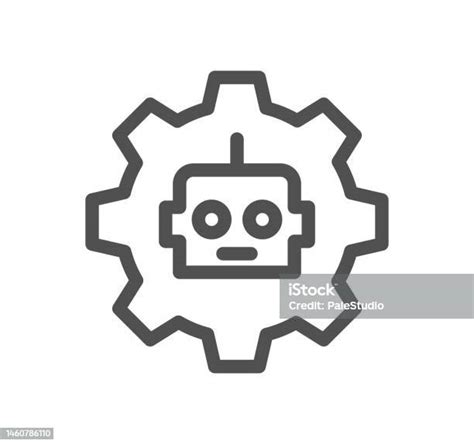 Ikon Terkait Otomatisasi Proses Robotik Ilustrasi Stok Unduh Gambar