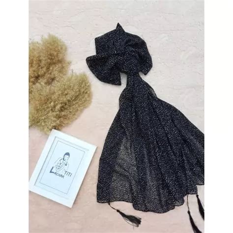 خرید و قیمت شال مشکی حریر نخ خالخالی،خالخال های مشکی مخمل کوبیده هستند