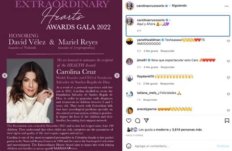 El Reconocimiento Que Recibió Carolina Cruz Y Que Explicó El Motivo De