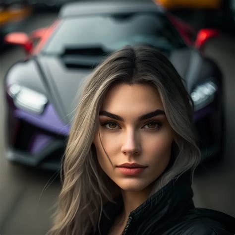 Exotic Supercar Girls Portraits Midjourney Prompt Promptbase