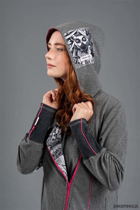 Bluza rozpinana z kapturem nadruk dżungla Pakamera pl