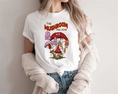 The Mushroom Fan Club T Shirts Vintage Mushroom Print Etsy