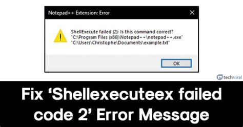 How To Fix Shellexecuteex Failed Code 2 Error Message
