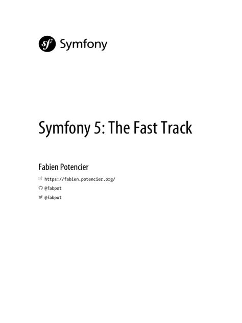 Symfony5 The Fast Track Pdf Pdf Application Programming Interface Integrated Development