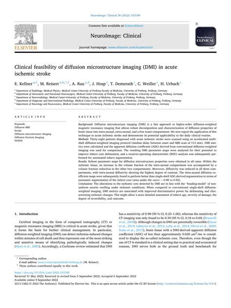 pdf clinical feasibility of diffusion microstructure imaging dmi in