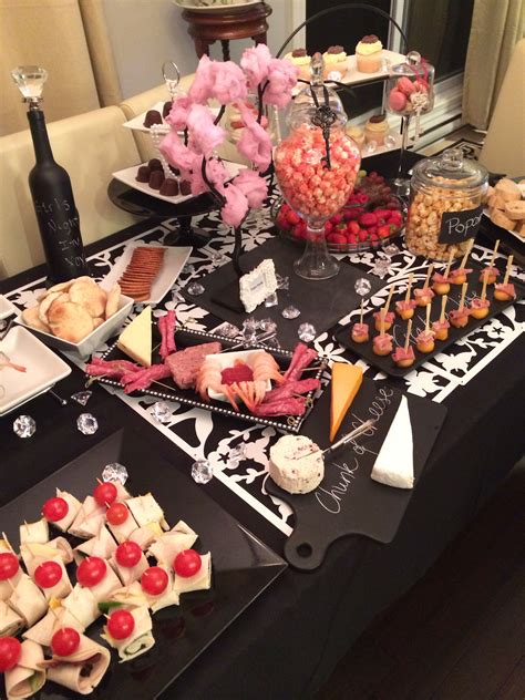 Girls Night In Food Ideas Proscuitto Melon Bites Shrimp Cocktail Cotton Candy Girls Night
