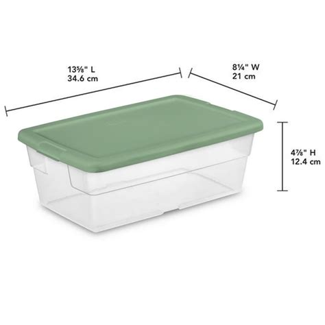 Sterilite Stackable Qt Storage Box Container Clear Marine 47 Off