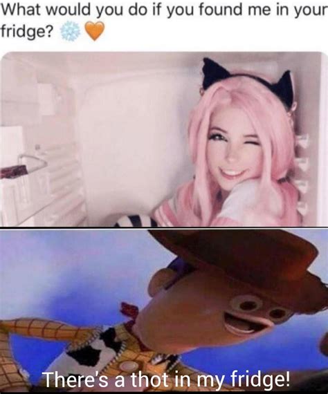 Confusion Noises Belle Delphine In A Fridge Know Your Meme