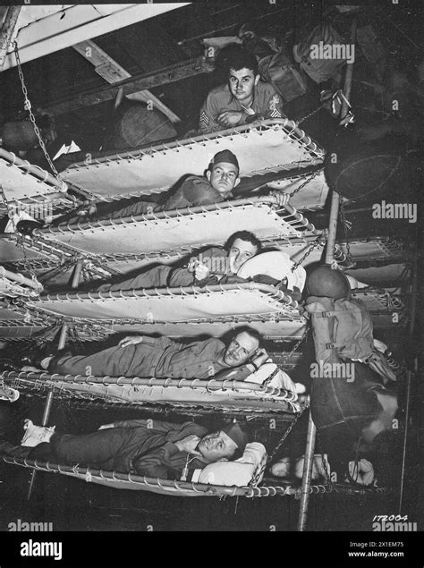Soldiers In Bunks On Army Transport S S Pennant Port Of Embarkation
