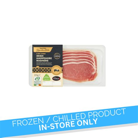 Signature Tastes 6 Dry Cured Irish Hampshire Rashers 210g Kellys