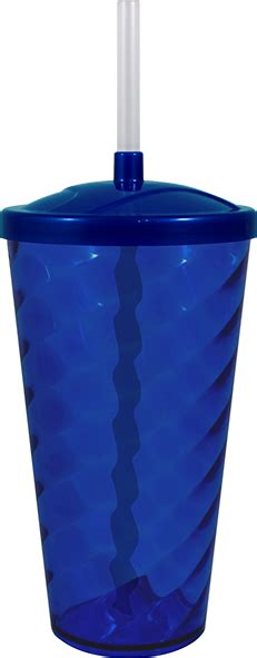 BB Brindes Copo Twist Cristal Tampa E Canudo 600ml