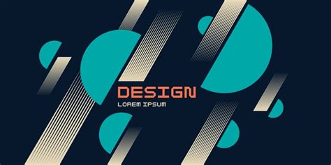 geometric shapes composition abstract background vector image
