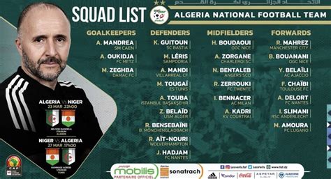 Alg Rie Football M Dia On Twitter Voici La Liste De Lalg Rie