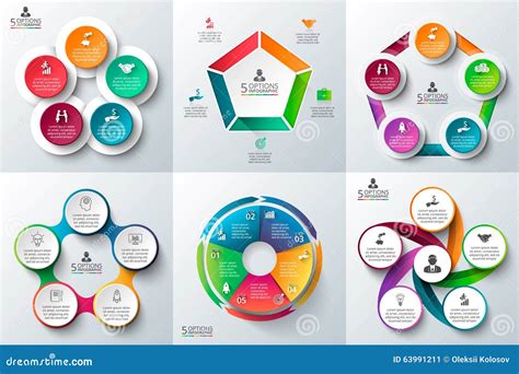 企业infographic模板集合 向量例证 插画 包括有 圈子 图表 商业 烤肉 选项 徽标 63991211