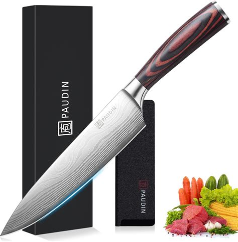 Cuchillo De Chef PAUDIN Cuchillo De Cocina Afilado De Acero Inoxidable