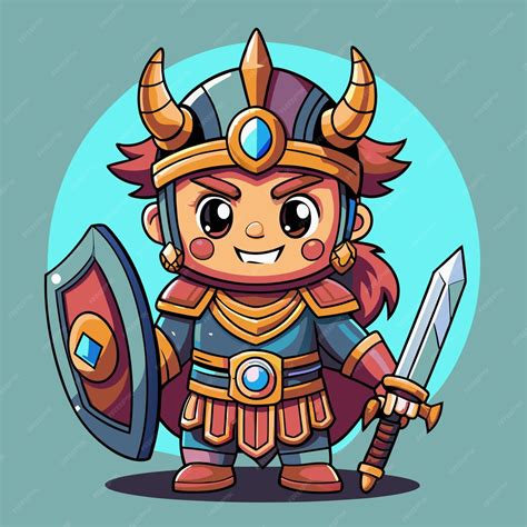 Premium Vector Cute Warior Vector Design