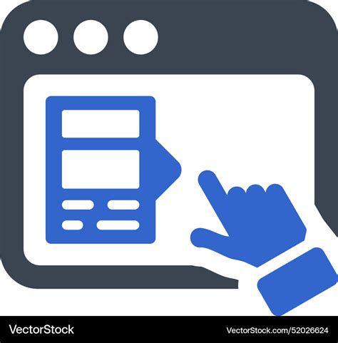 user interaction icon royalty free vector image