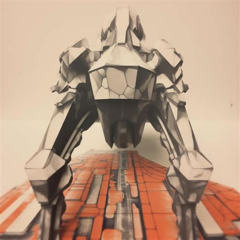 Premium Photo There Is A Paper Model Of A Futuristic Looking Robot On