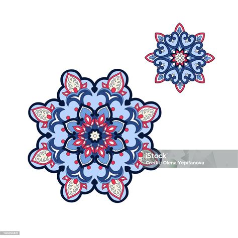 아랍어 꽃 프레임입니다 전통적인 이슬람 디자인 인도 원형 만다라 모스크 장식 요소입니다 설계용 템플릿입니다 벡터 추상 배경 벽지 포스터 배너 0명에 대한 스톡 벡터 아트 및