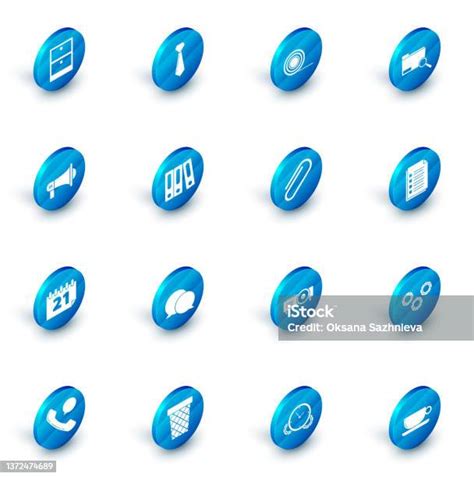 설정 넥타이 스카치 폴더와 검색 개념 메가 폰 달력 사무실 폴더 서류 및 문서 파일 및 종이 클립 아이콘 벡터 3차원 형태에 대한 스톡 벡터 아트 및 기타 이미지 Istock