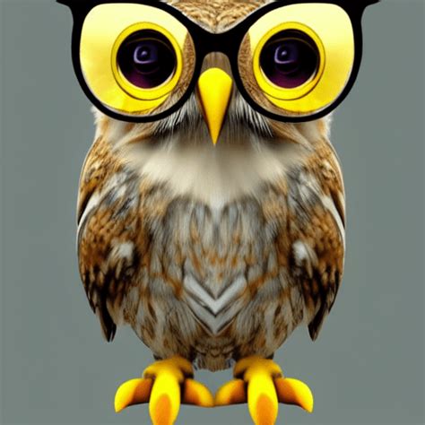 Owl Wearing Glasses Graphic · Creative Fabrica