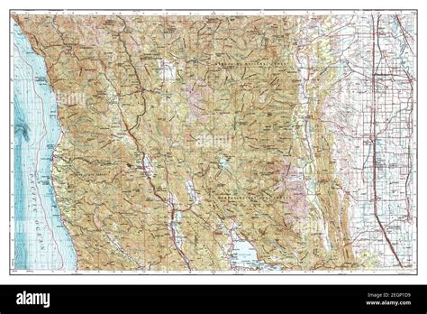 Ukiah California Map 1957 1250000 United States Of America By