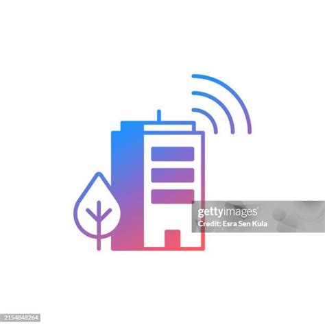 smart city gradient color solid line icon design suitable for infographics web pages mobile apps