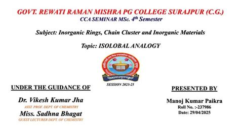 Isolobal Analogy Inorganic Rings Chain Cluster And Inorganic
