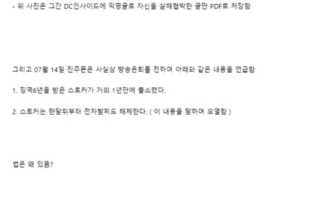 스트리머 진주몬 스토커로 인한 방송은퇴 선언 인스티즈 Instiz 이슈 카테고리