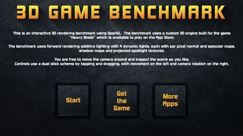 3d Game Benchmark สำหรับ Iphone ดาวน์โหลด
