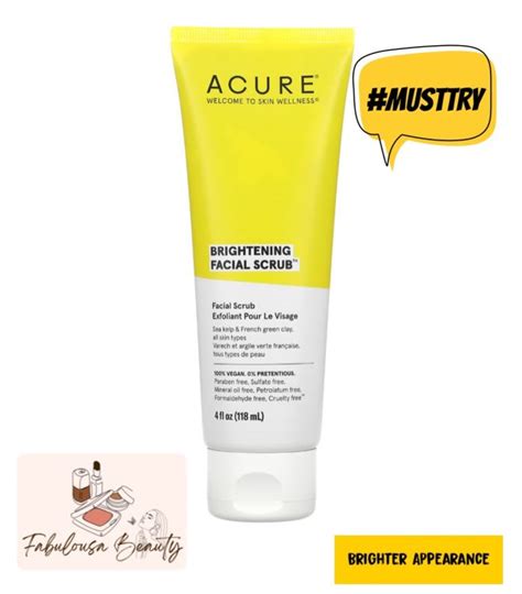 Acure Brightening Facial Scrub Lazada Ph