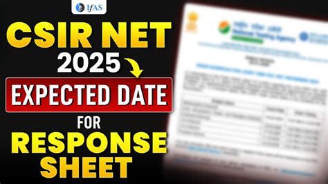 Csir Net Mathematics Response Sheet 2025 Answer Key Expected Date Youtube