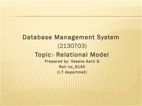 Dbms Relational Model Ppt