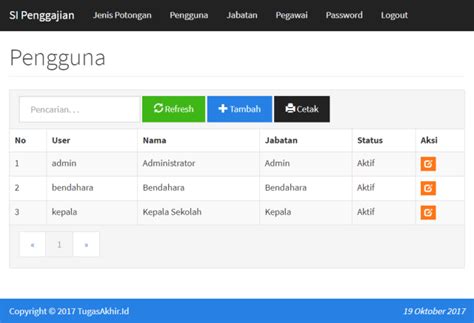 source code sistem informasi penggajian php tugasakhir id