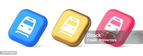 기차 철도 지하철 기관차 버튼 철도 여객 운송 여행 3d 현실적인 아이소 메트릭 아이콘 3차원 형태에 대한 스톡 벡터 아트 및 기타 이미지 3차원 형태 공란 교통수단