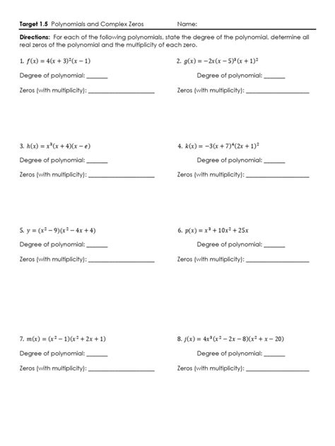 Informative Target 15 Polynomials And Complex Zeros Pdf Function