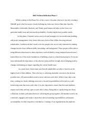 D025 Written Reflection Phase 2 C Docx D025 Written Reflection Phase
