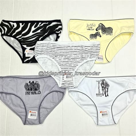 Трусики для девочек подростков с принтом Зебра Трусики плавочки размер 12 13 70р
