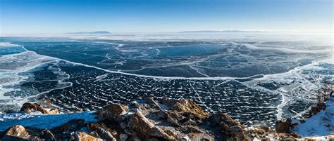 Panorama Of Lake Baikal The First Ice On Lake Baikal Seen… Flickr
