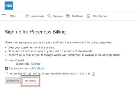 MyHSS Paperless Billing